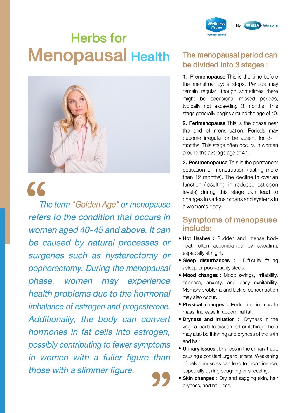 Herbs for Menopausal Health - Wellness